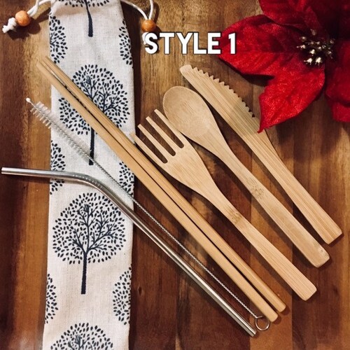 Biodegradable Bamboo Cutlery Set - Etsy