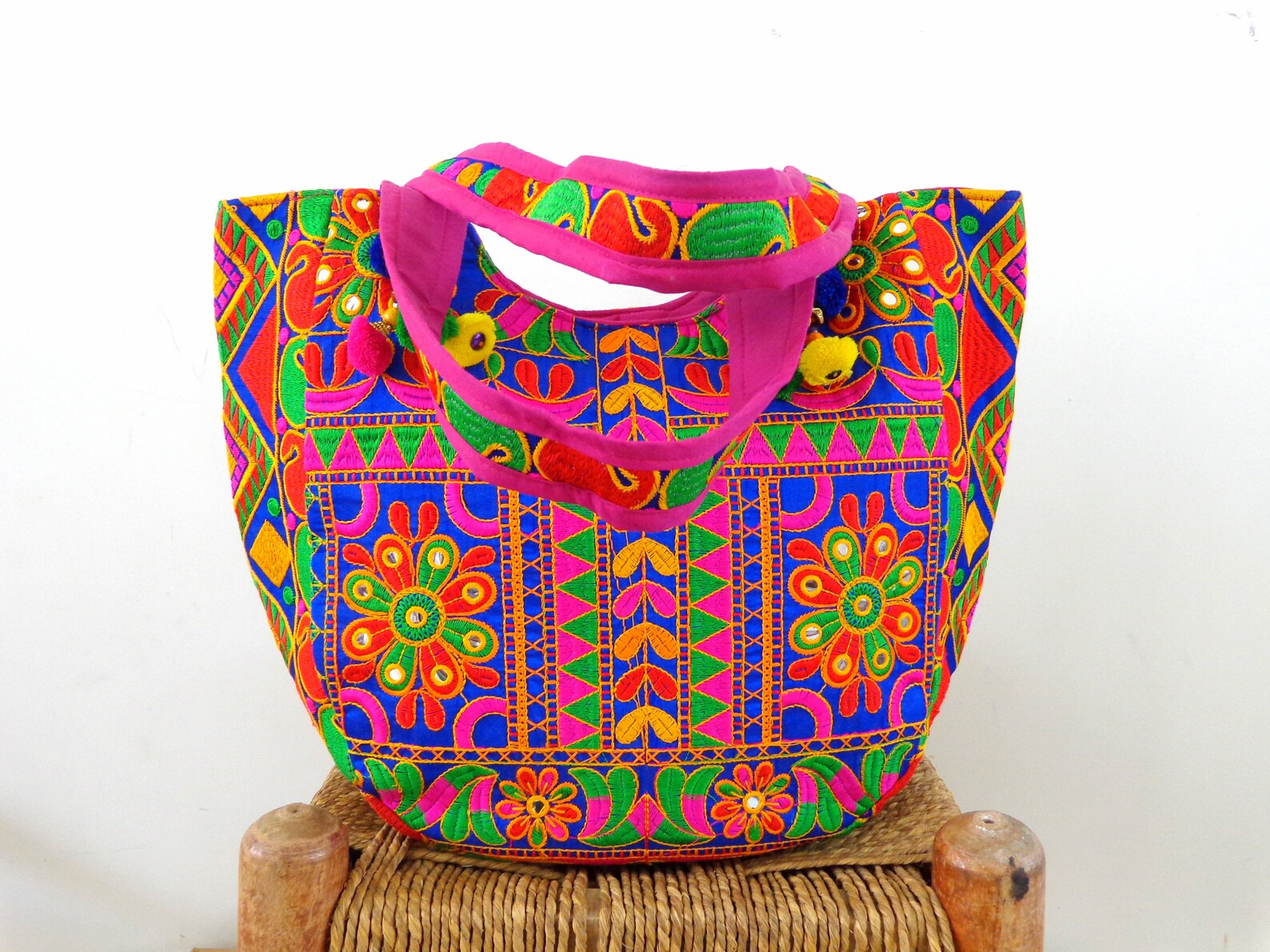 Gujarati Hand Embroidery Multicolored Shoulder Bag - Etsy