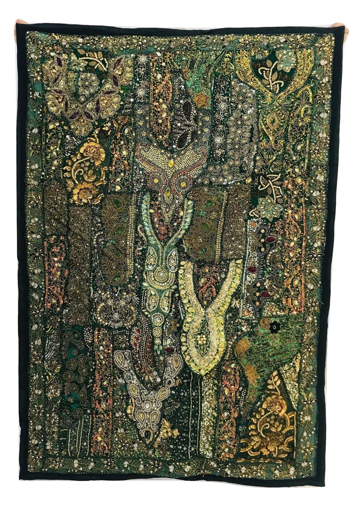 Bohemian style vintage beaded tapestry Handmade tapestry Wall | Etsy