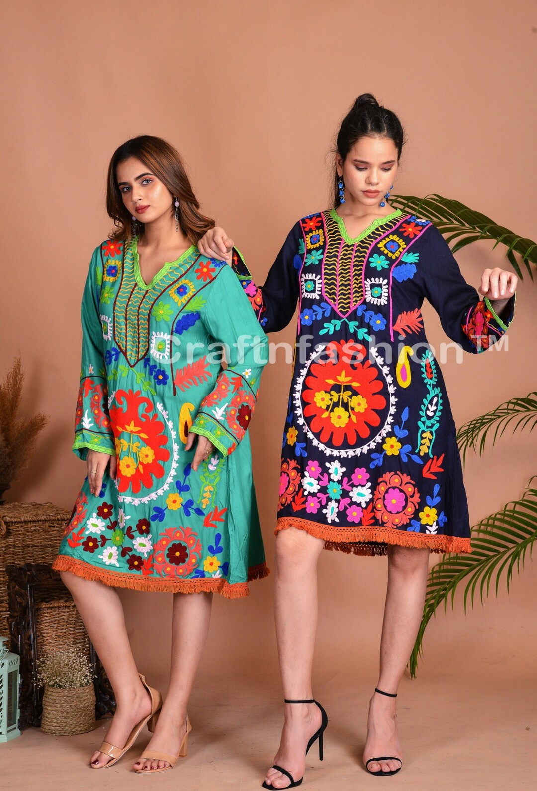 Women's Tunic Top Beach Wear Mexican Embroidered Tunic - Etsy