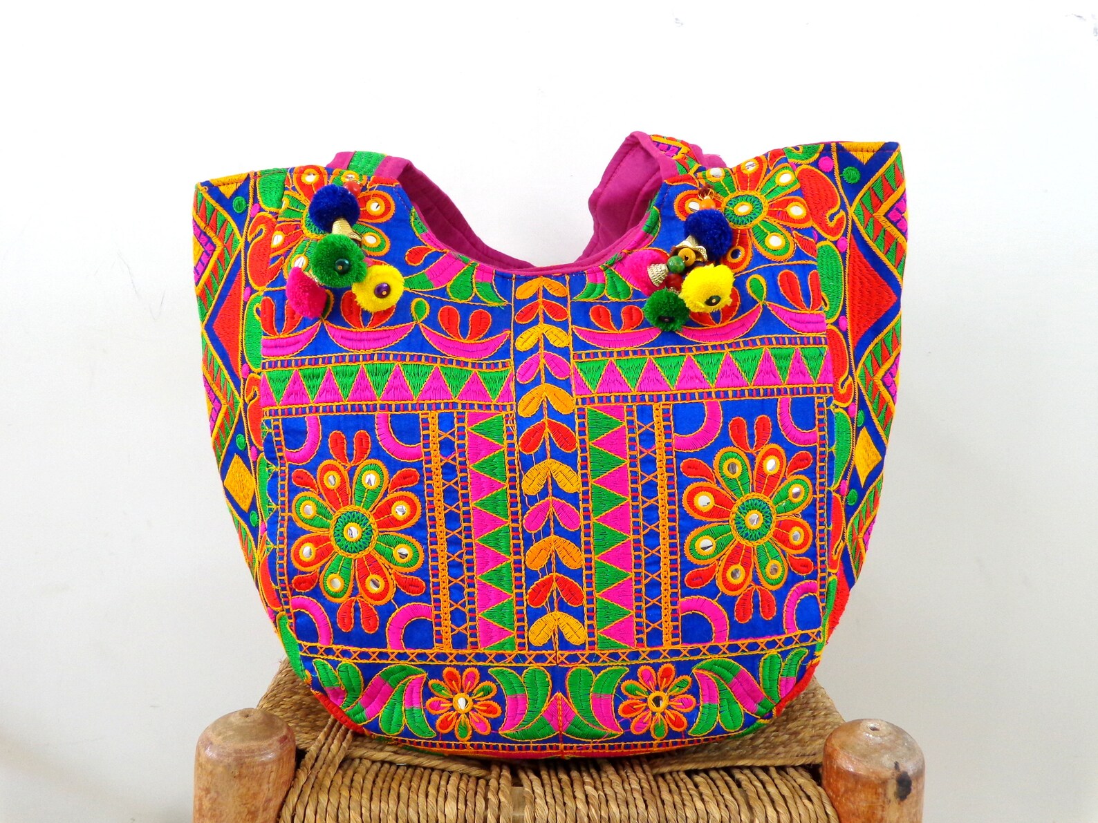 Gujarati Hand Embroidery Multicolored Shoulder Bag - Etsy