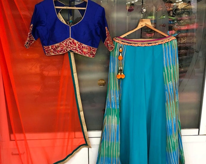 Dandiya Dance Wear Designer Cotton Chaniya Choli-bollywood Style ...