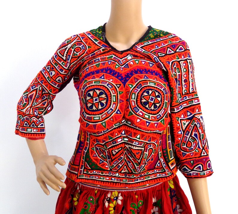 Mirror Work Indian Dandiya Dance Top Women's Backless - Etsy