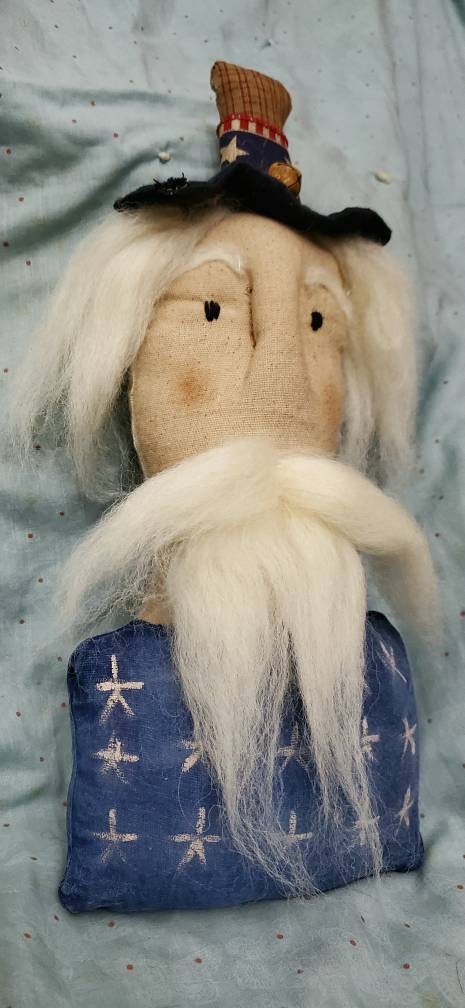 Primitive Patriotic Uncle Sam Stump Doll - Etsy