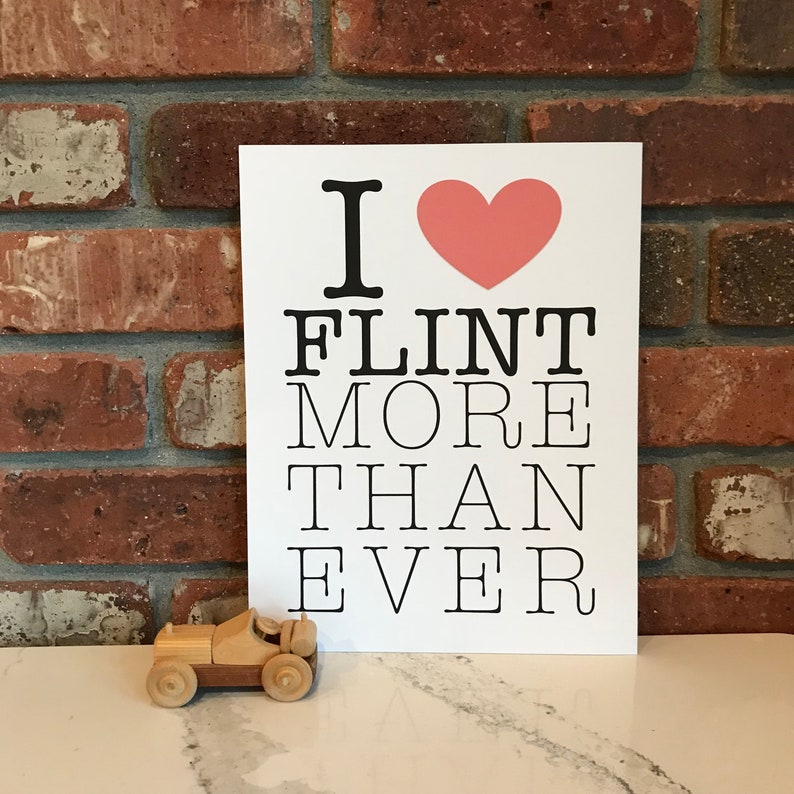 I (heart) Flint More Than Ever Print DIGITAL DOWNLOAD, Printable, Wall ...