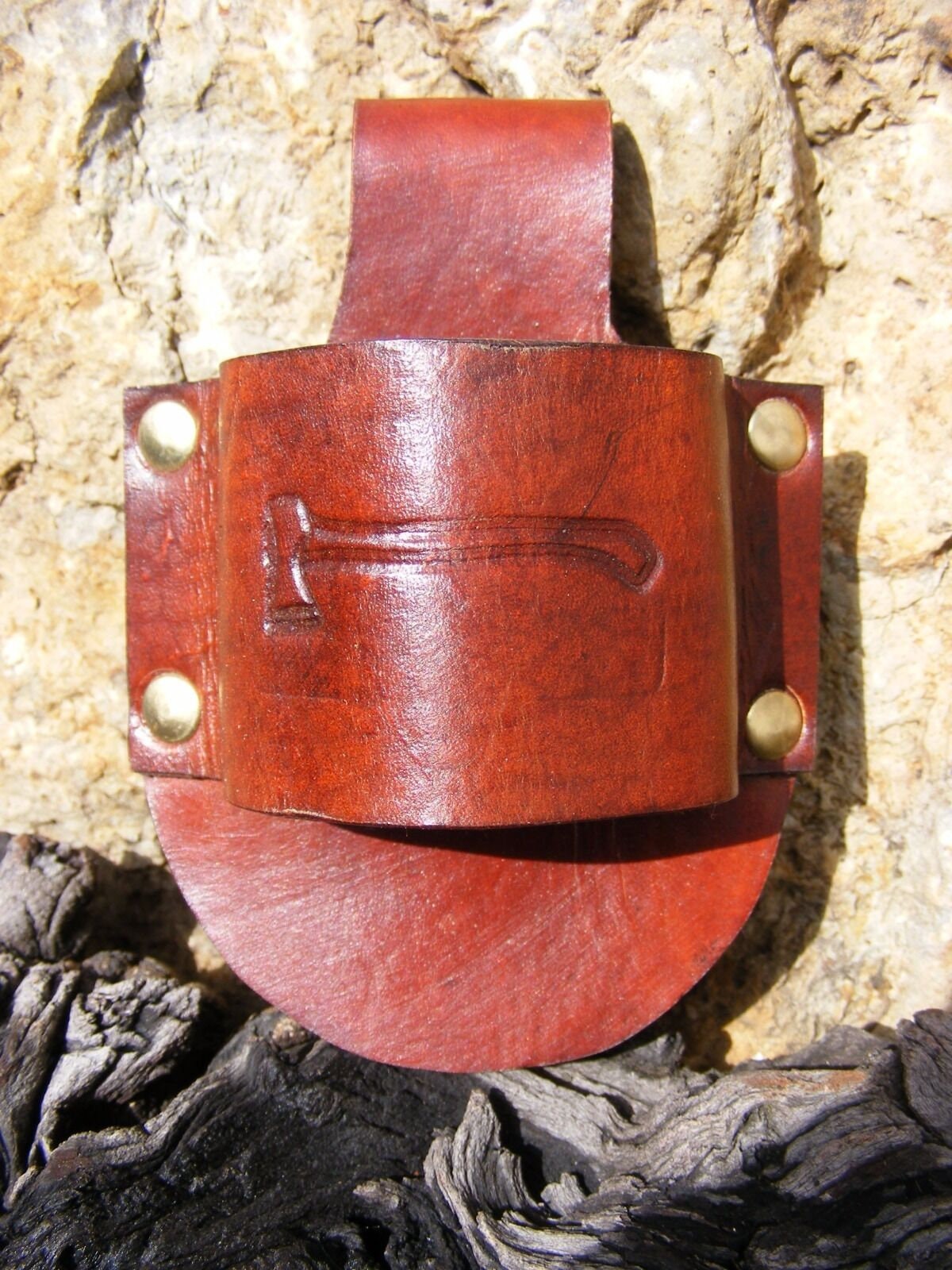Handmade Axe Belt Loop Tan - Etsy UK