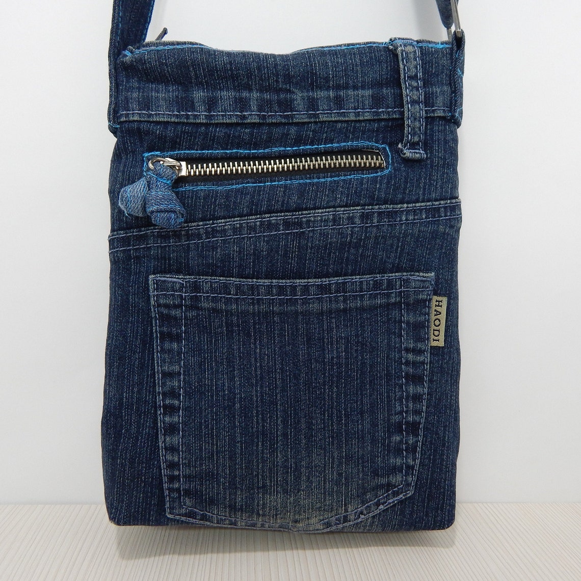 Cell Phone Bag Crossbody Small Phone Bag Upcycled Denim - Etsy