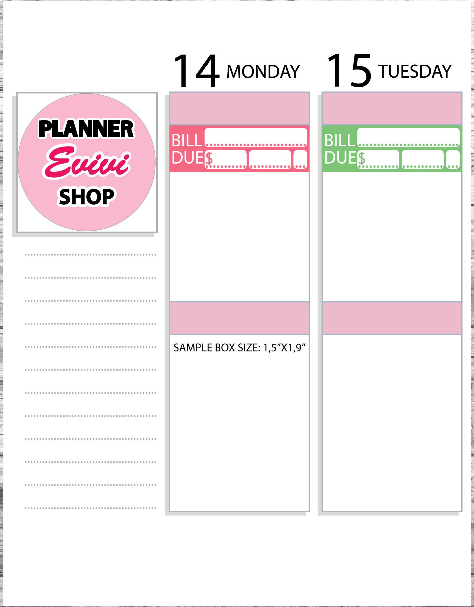 Invoice Printable Planner Budget Stickers, Bill Tracker, Bill Due ...
