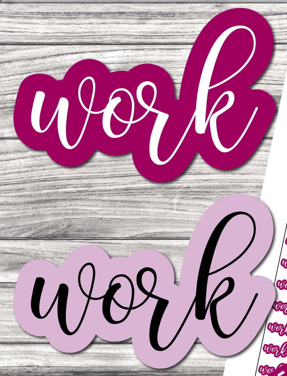 Work Stickers Work Colleague Gift Work Script Printable | Etsy