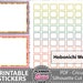 Hobonichi Weeks Horizontal MTWTFSS Strips/printable Planner Stickers ...