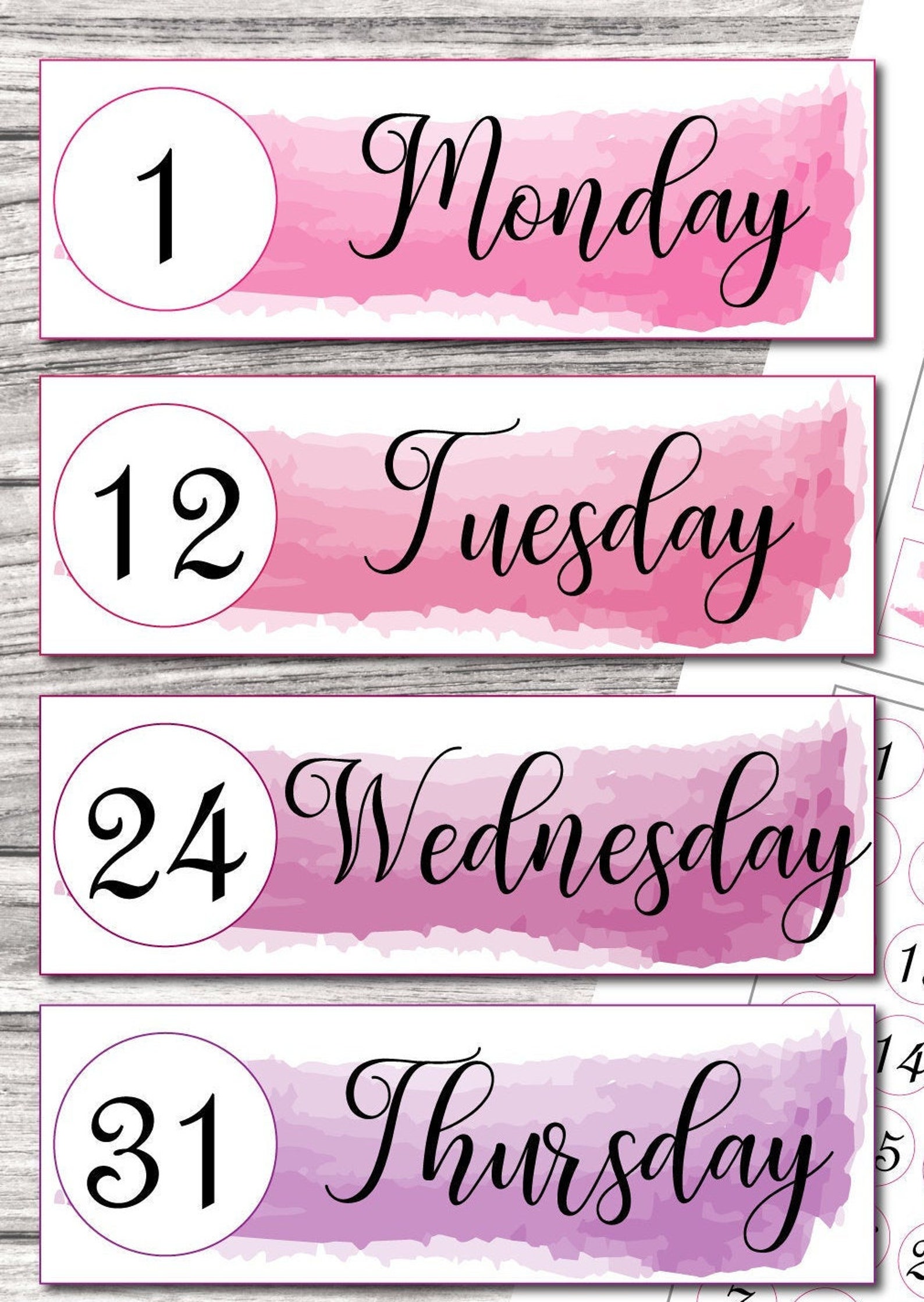 Date Cover Printable Planner Stickers, Erin Condren, Happy Planner ...
