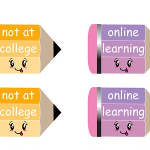 Cute Kawaii Pencil College Stickers Printable Planner Stickers Instant ...