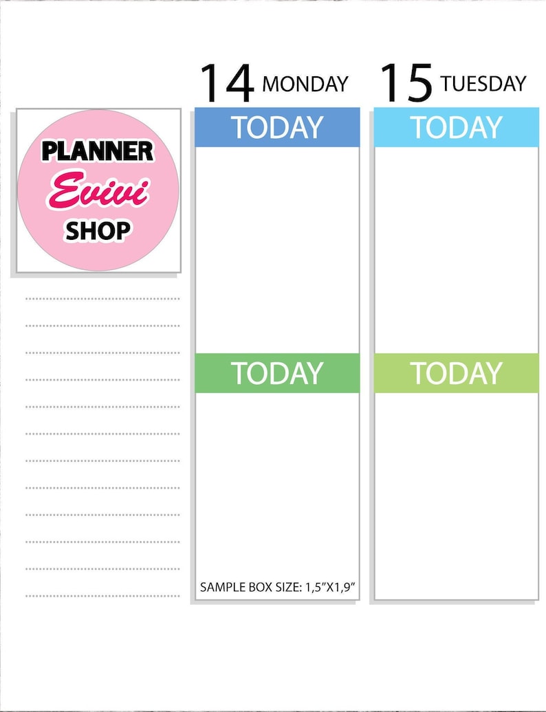 Printable Planner Headers, TODAY Stickers, Printable TODAY Labels, Word ...