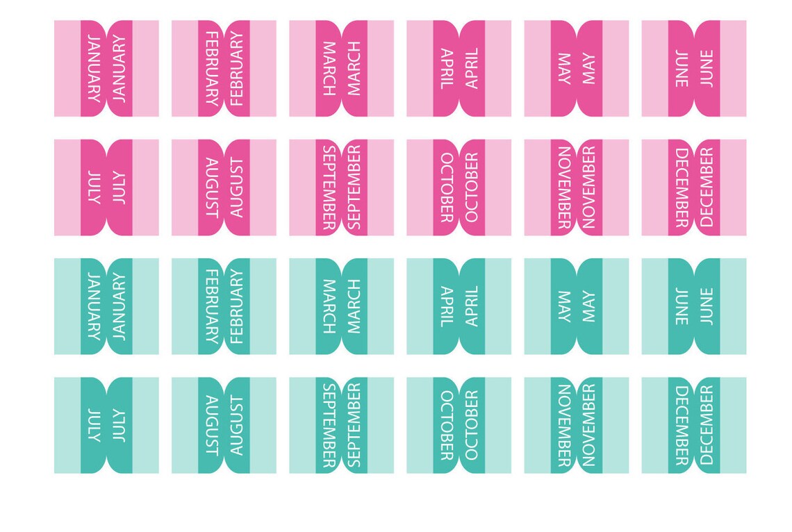 Passion Planner Large Monthly Tabs Passion Planner Printable | Etsy