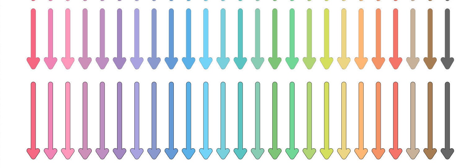 Rainbow Skinny Arrow/printable Planner Stickers/printable - Etsy