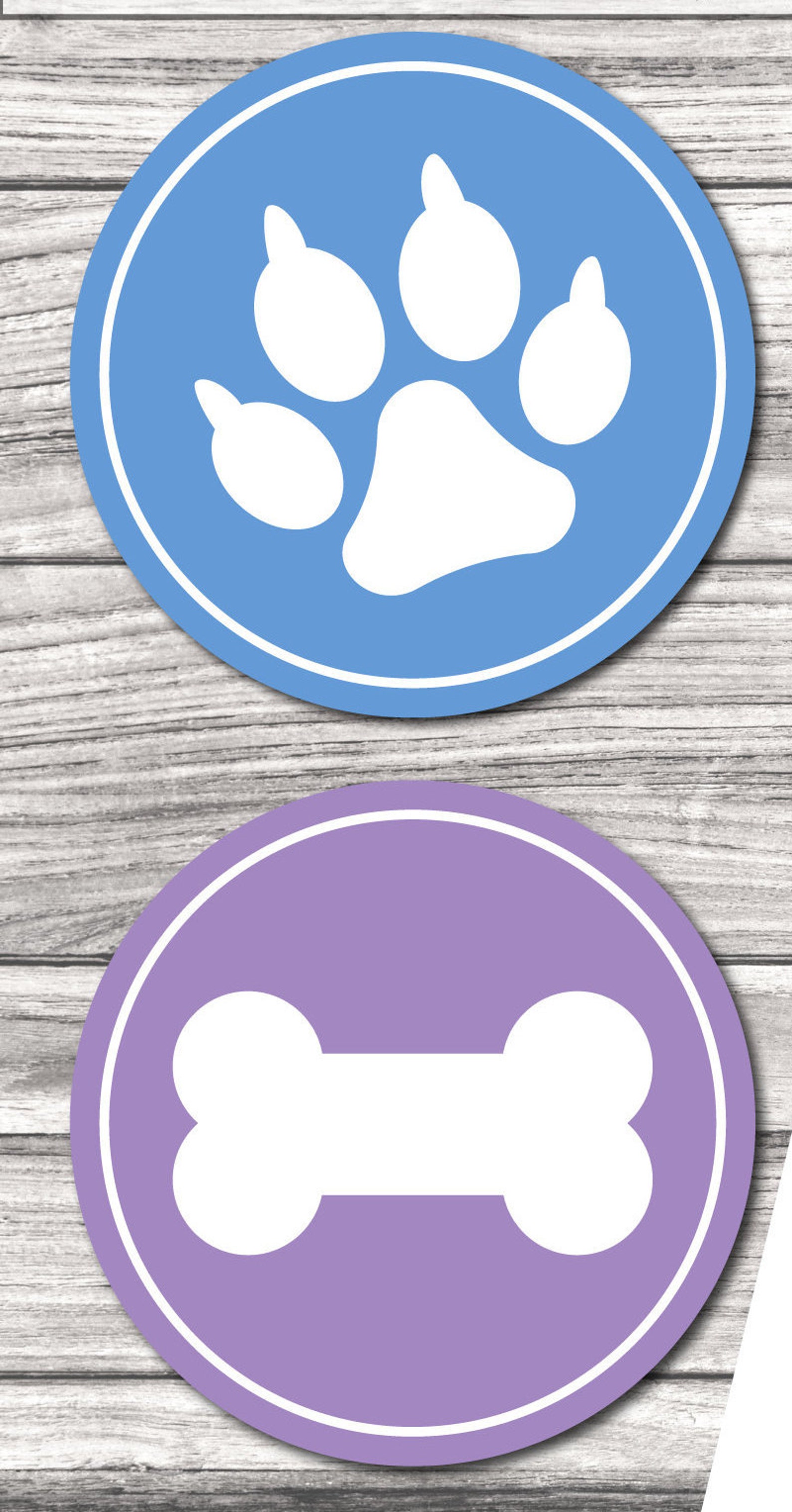 Dog Icon Stickers Printable Planner Stickers Paw Print - Etsy