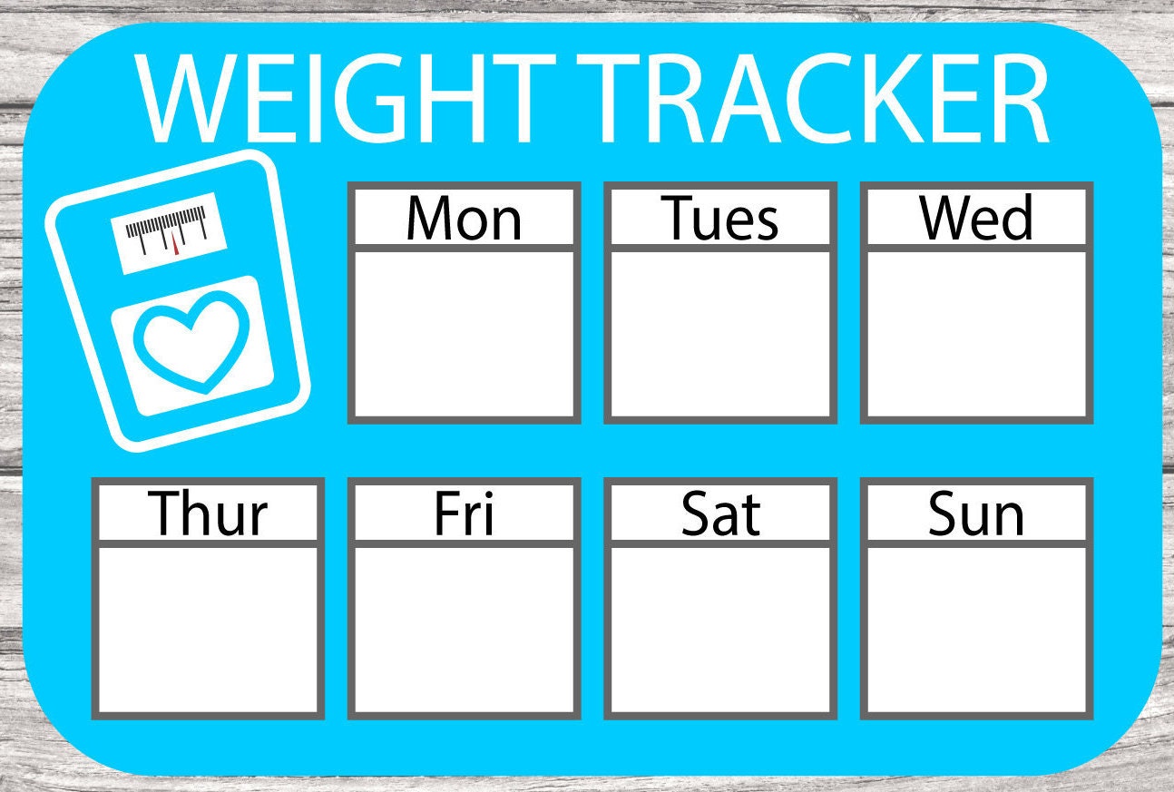 Happy Weekly Weight Tracker Label Reminder Tracker Cute Kawaii - Etsy