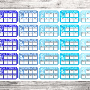 Weight Loss Tracker, Habit Tracker Stickers, Printable Planner Stickers ...