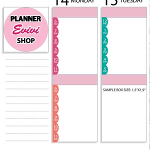 Hour Strips-printable Planner Stickers, Erin Condren,happy Planner ...