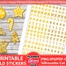 Gold Christmas Stickers,printable Planner Stickers,holiday Stickers ...