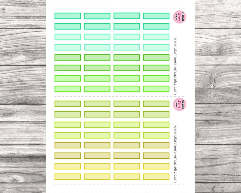 Rectangle Boxes Printable Planner Stickers,erin Condren Planner ...