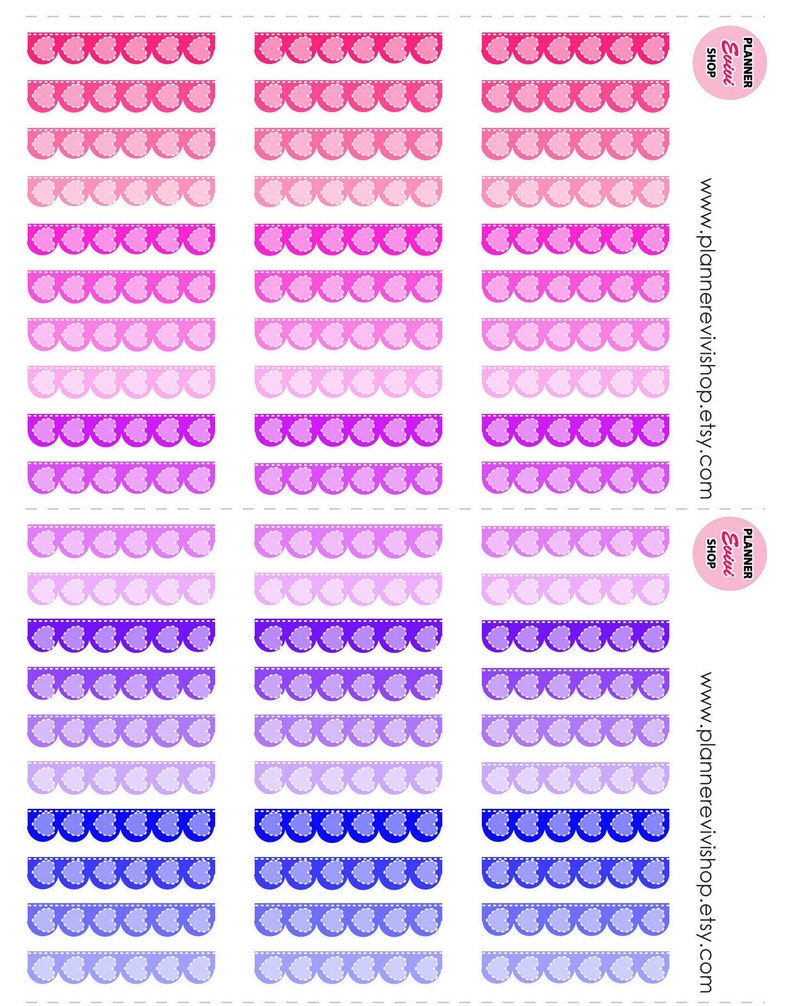 Checklist Printable Planner Stickers Heart Checklist to Do - Etsy