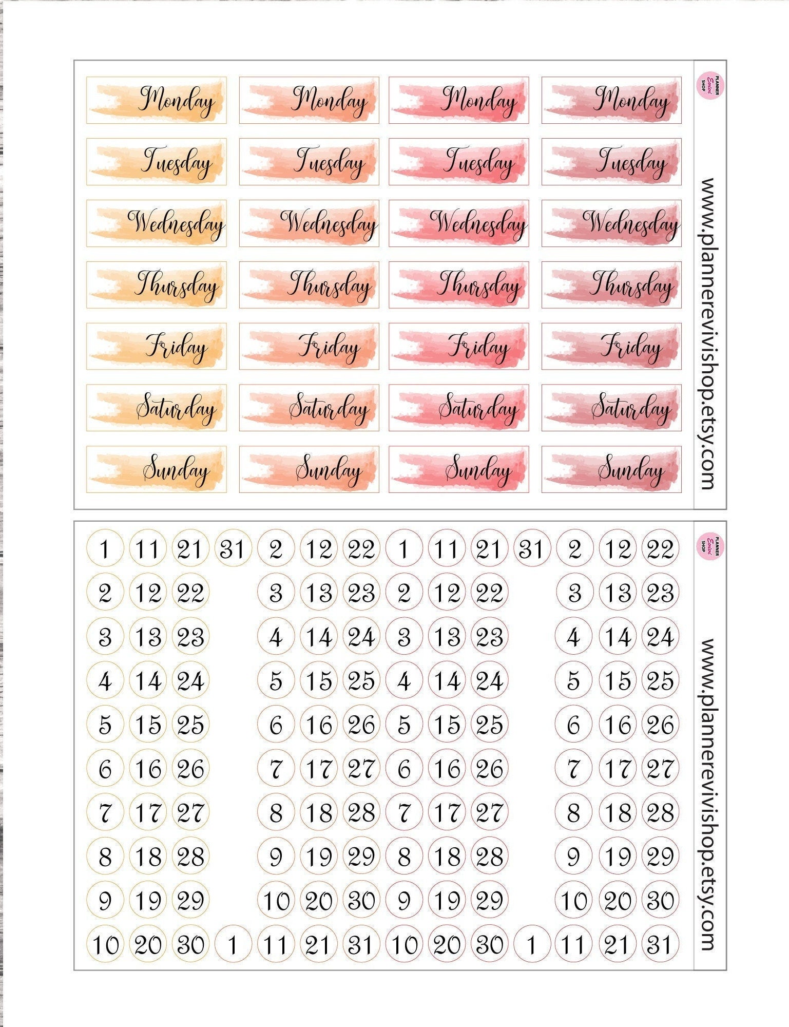 Date Cover Printable Planner Stickers, Erin Condren ,EC Planner ...