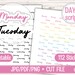 Days of the Week Script Stickers/printable Planner Stickers/erin ...