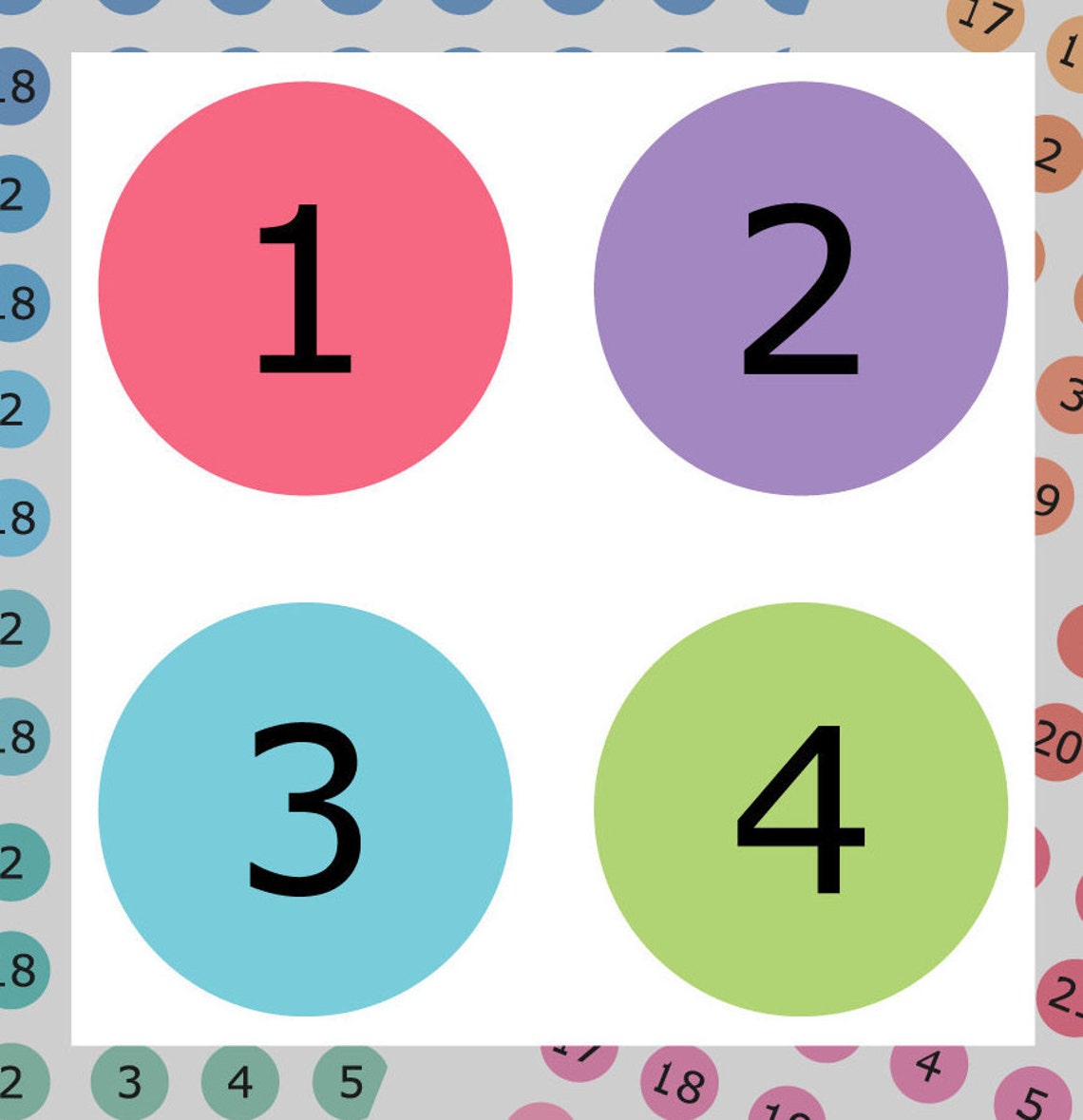 Printable Date Dots Printable Planner Stickers Date Dot | Etsy