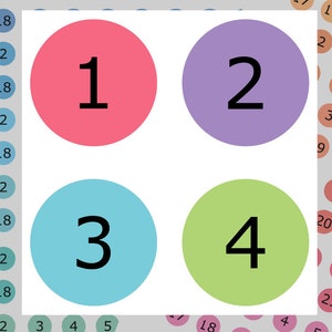 Printable Date Dots, Printable Planner Stickers, Date Dot Stickers,erin ...