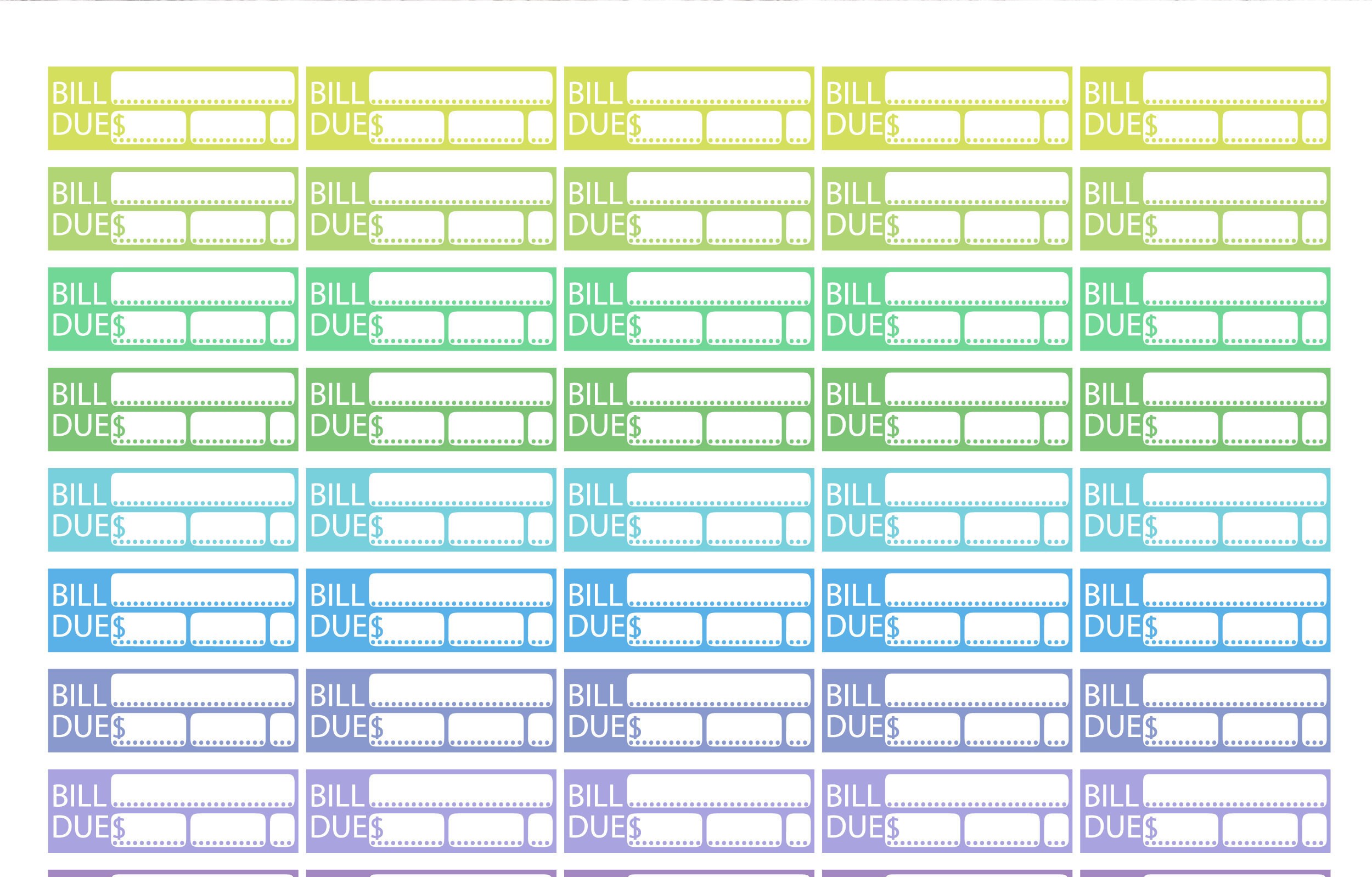 Invoice Printable Planner Budget Stickers, Bill Tracker, Bill Due ...
