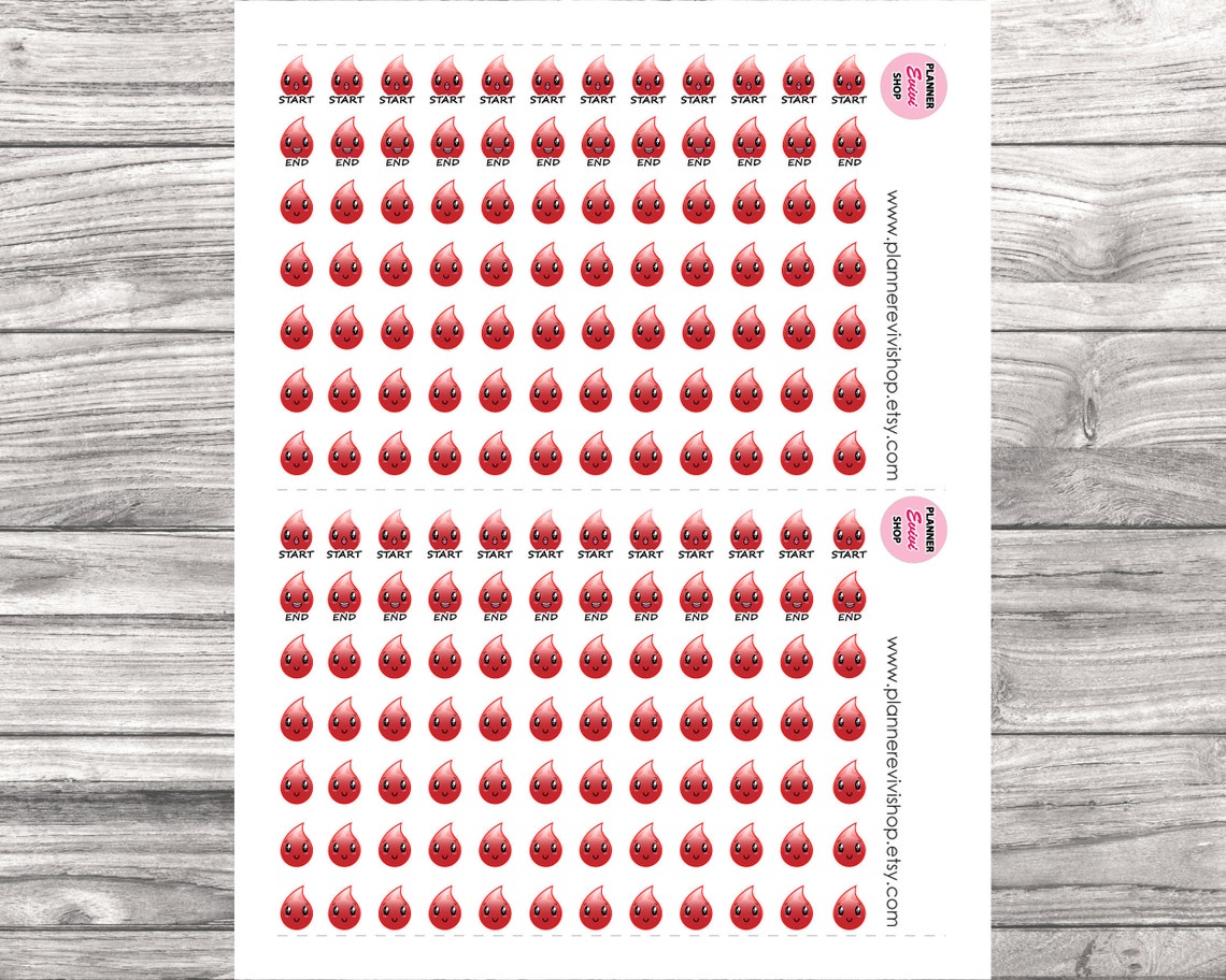 Period Tracker Printable Planner Stickers,erin Condren,happy Planner ...