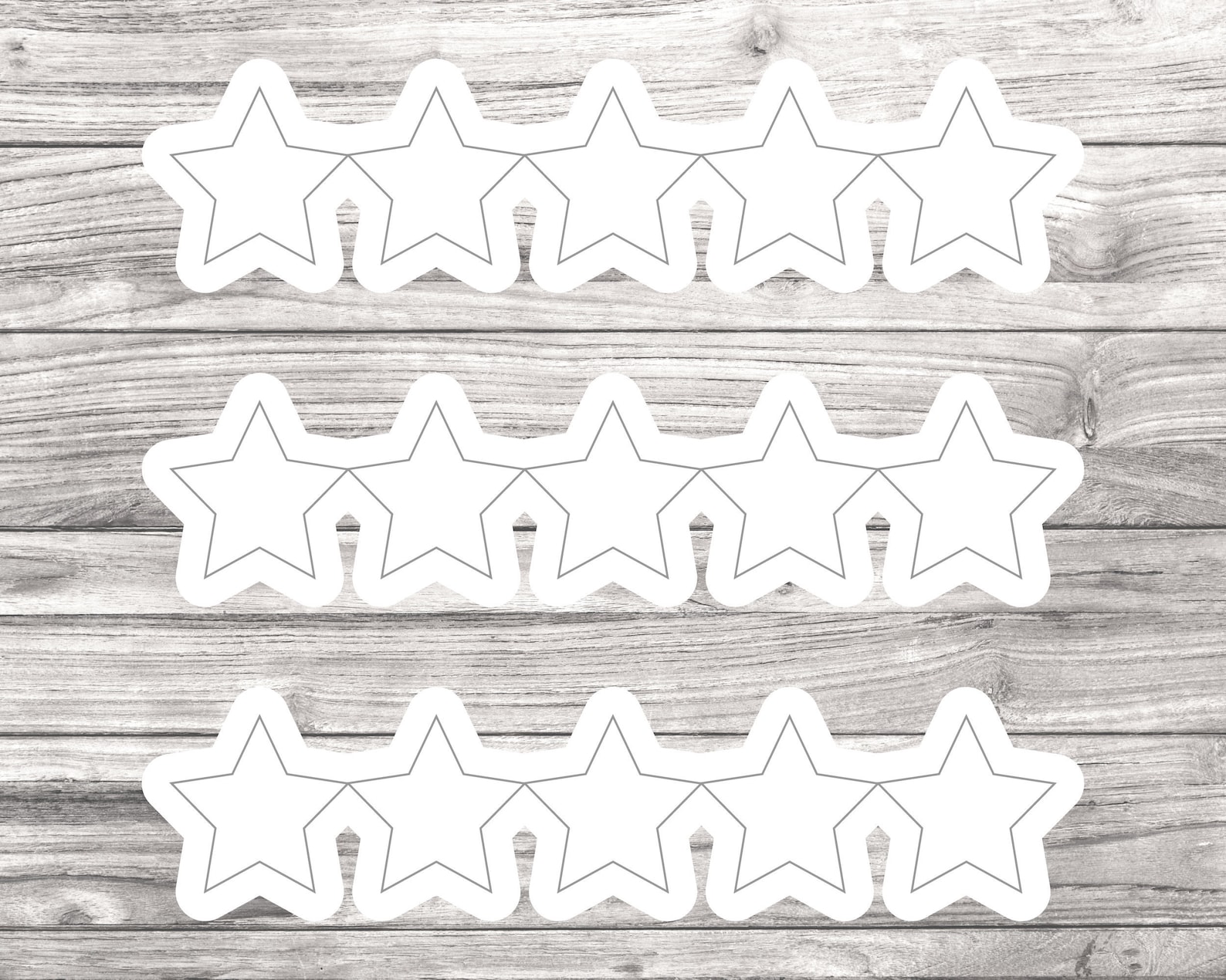 Star Printable Planner Stickers,book Ratings Planner Stickers - Book ...