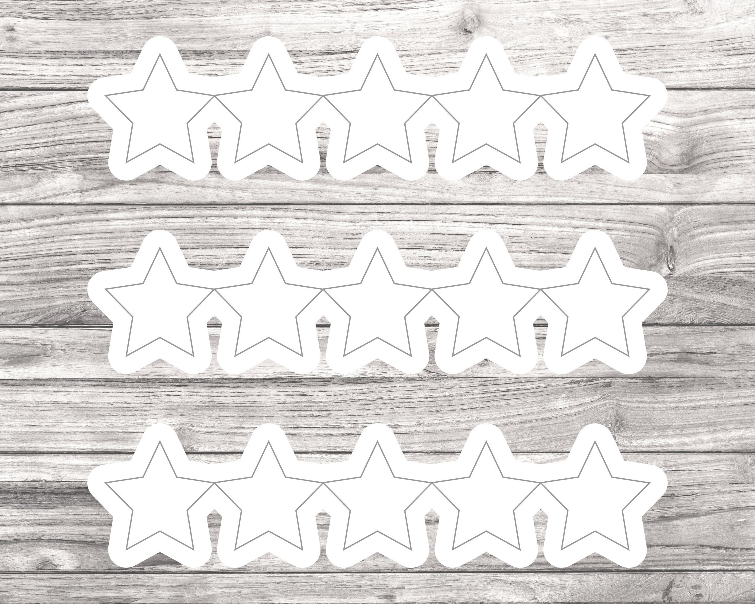 Star Rating Printable Planner Stickers, Book Ratings Planner Stickers ...