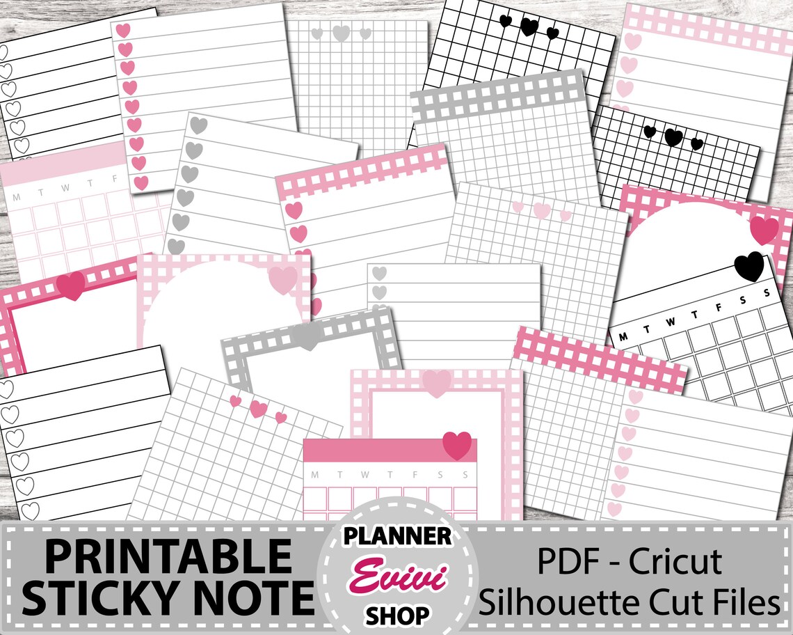 Printable Sticky Notes Printable Post It Notes, Planner Stickers ...