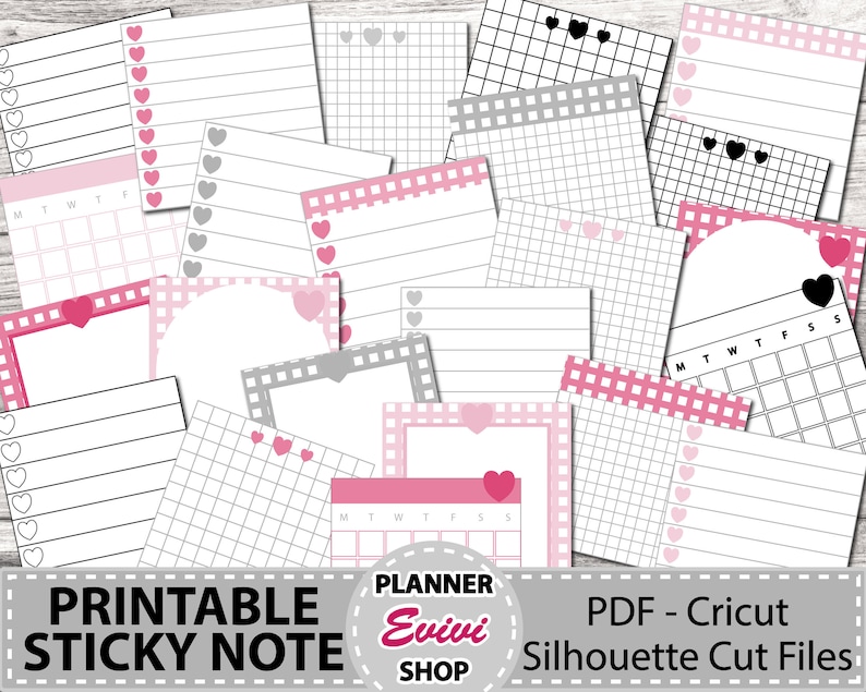 Printable Sticky Notes Printable Post It Notes, Planner Stickers ...