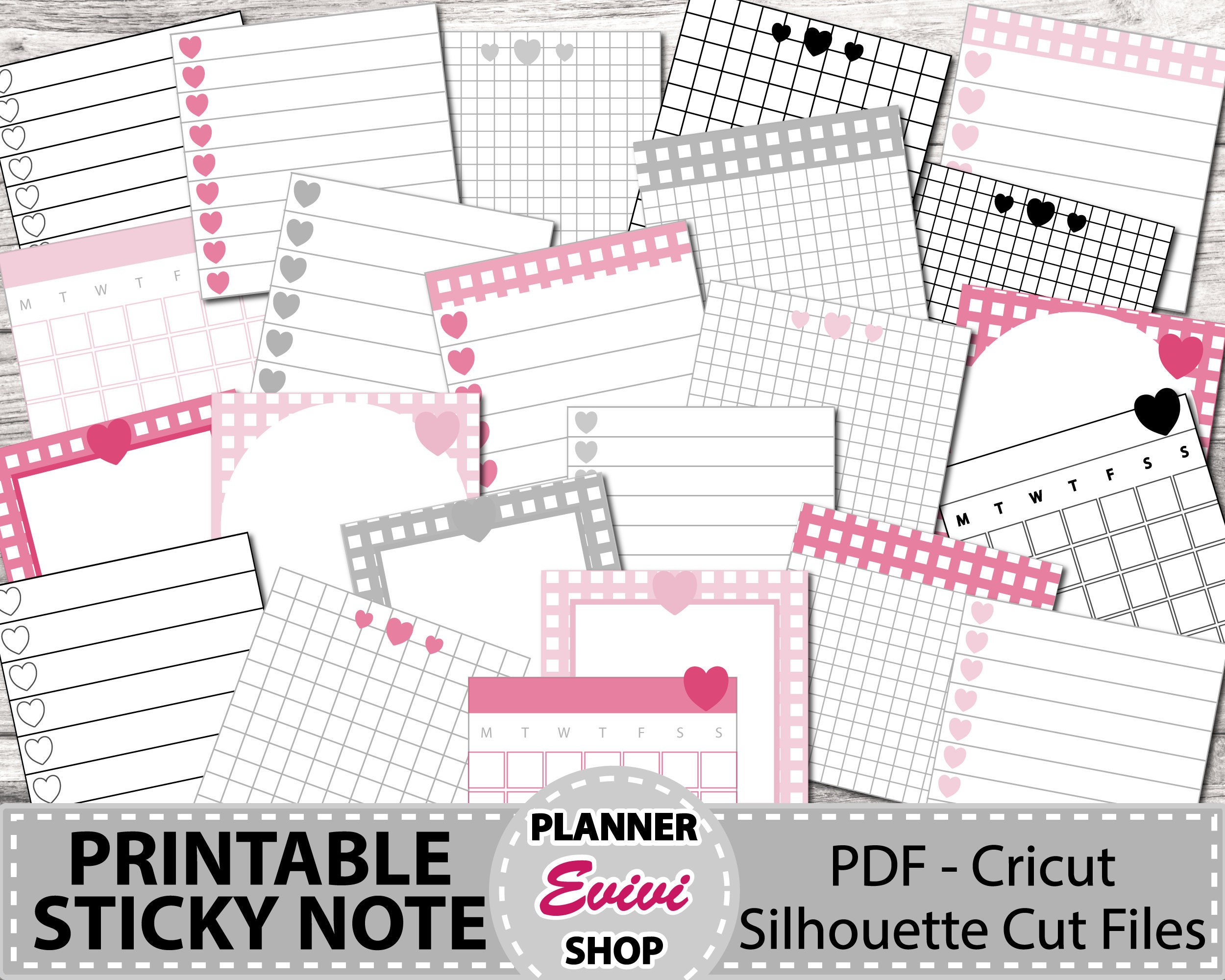 Printable Sticky Notes Printable Post It Notes, Planner Stickers ...