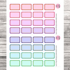 Colorful Boxes Printable Planner Stickers,glitters Half Box,erin ...