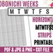 Hobonichi Weeks Horizontal MTWTFSS Strips/printable Planner Stickers ...