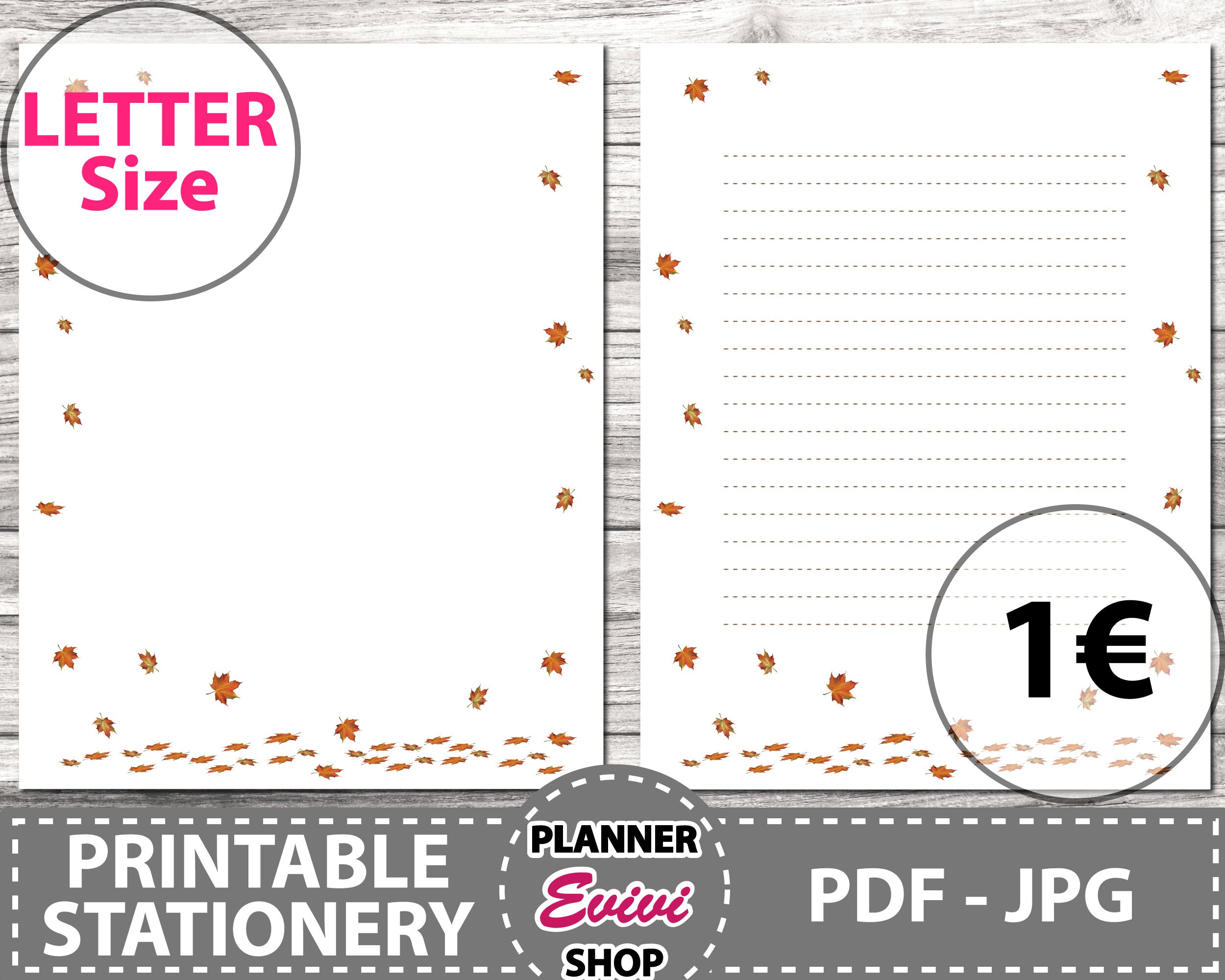 Printable Autumn Stationary/a4 Stationary/digital Paper Instant ...