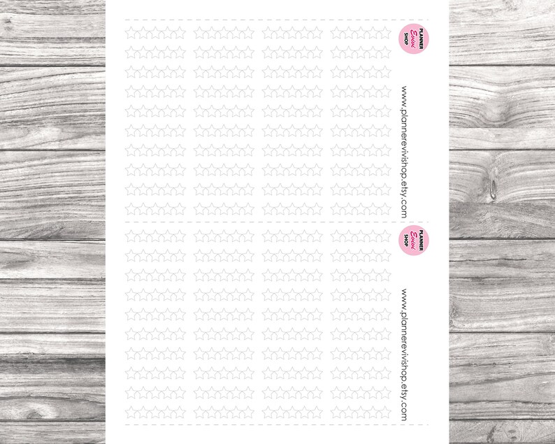 Star Rating Printable Planner Stickers Book Ratings Planner - Etsy