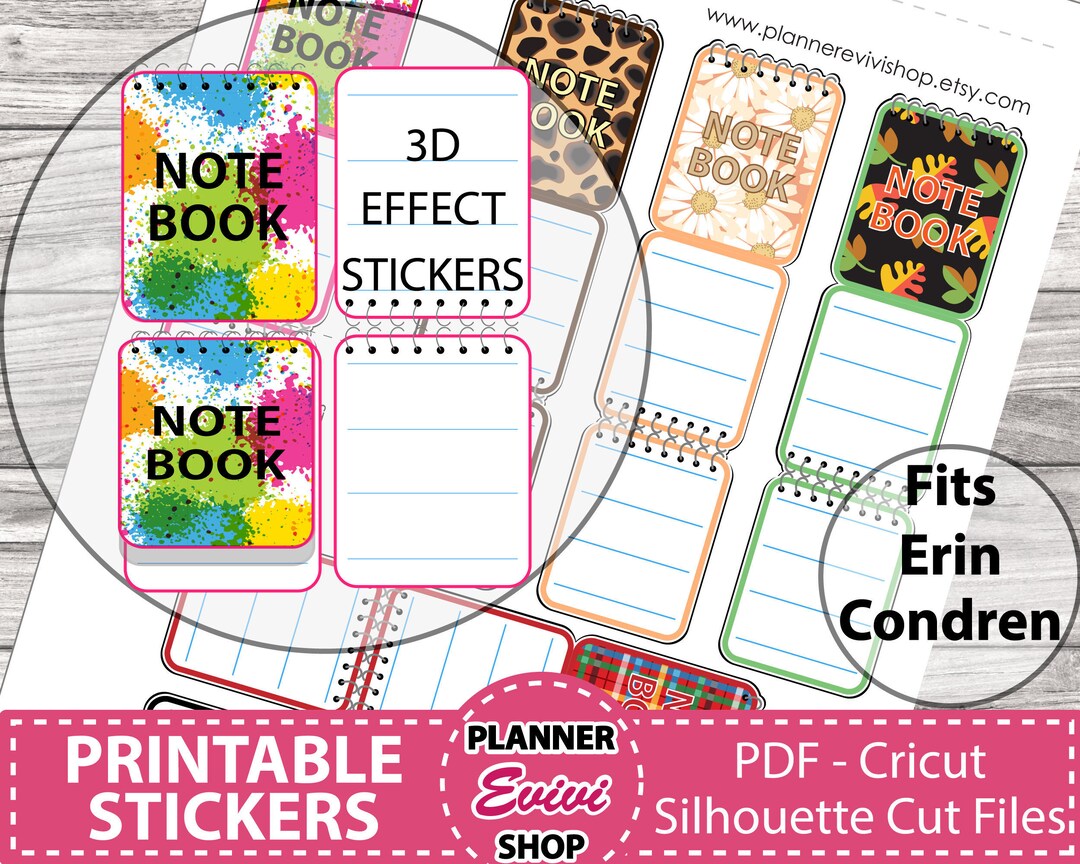 3D Effect Sticker/printable Planner Stickers/erin Condren Planner ...