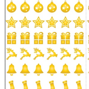 Gold Christmas Stickers,printable Planner Stickers,holiday Stickers ...