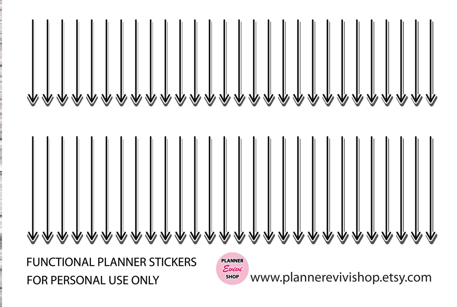Skinny Arrow Planner Stickers Printable FOILED Arrow Doodles - Etsy