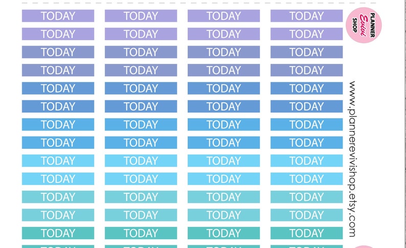 Printable Planner Headers, TODAY Stickers, Printable TODAY Labels, Word ...