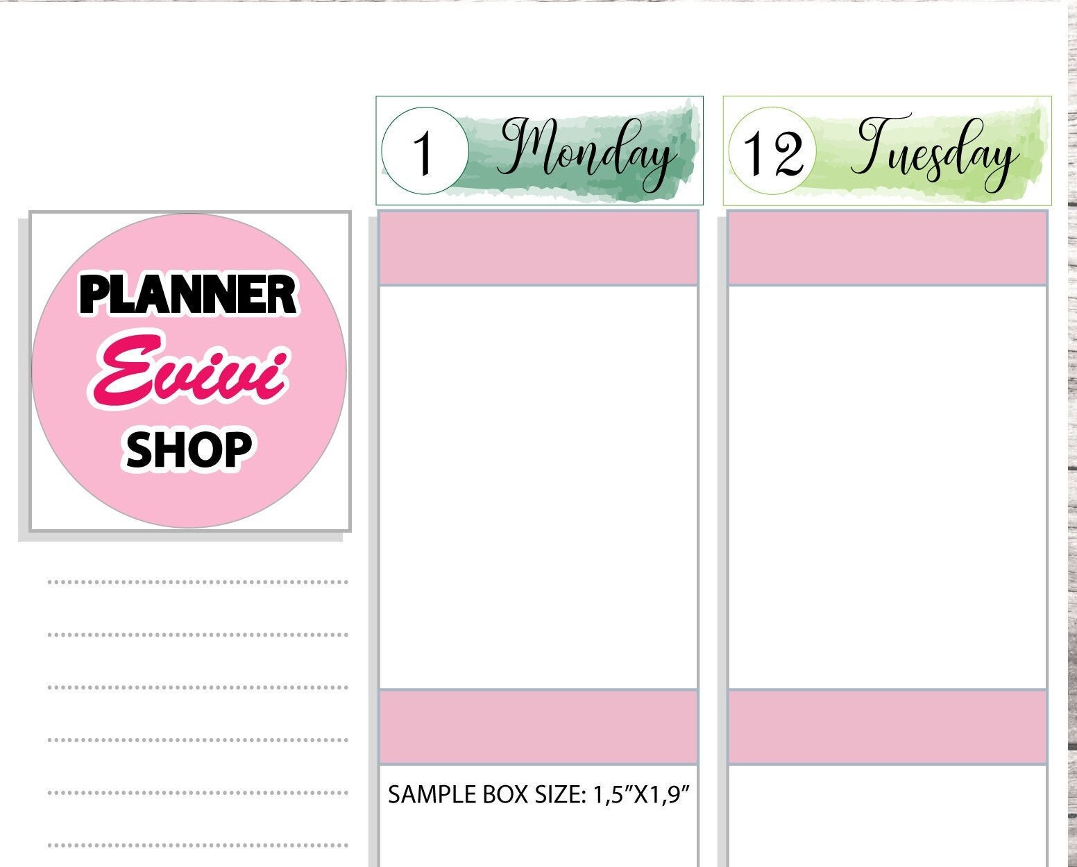Date Cover Printable Planner Stickers, Erin Condren, Happy Planner ...