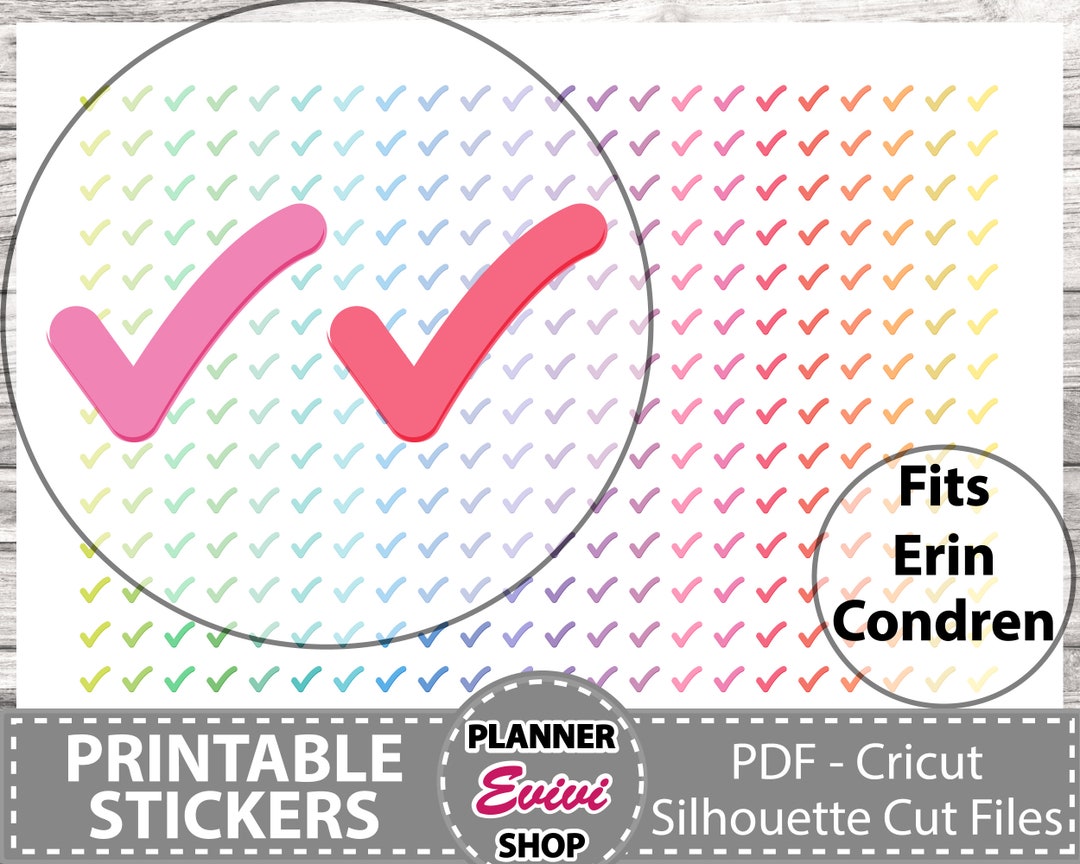 Printable Mini Check Mark Icons/planner Stickers/erin Condren/happy ...