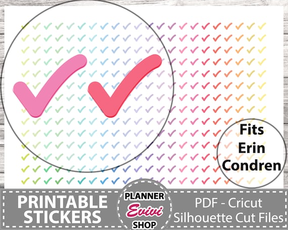 Printable Mini Check Mark Icons/planner Stickers/erin | Etsy