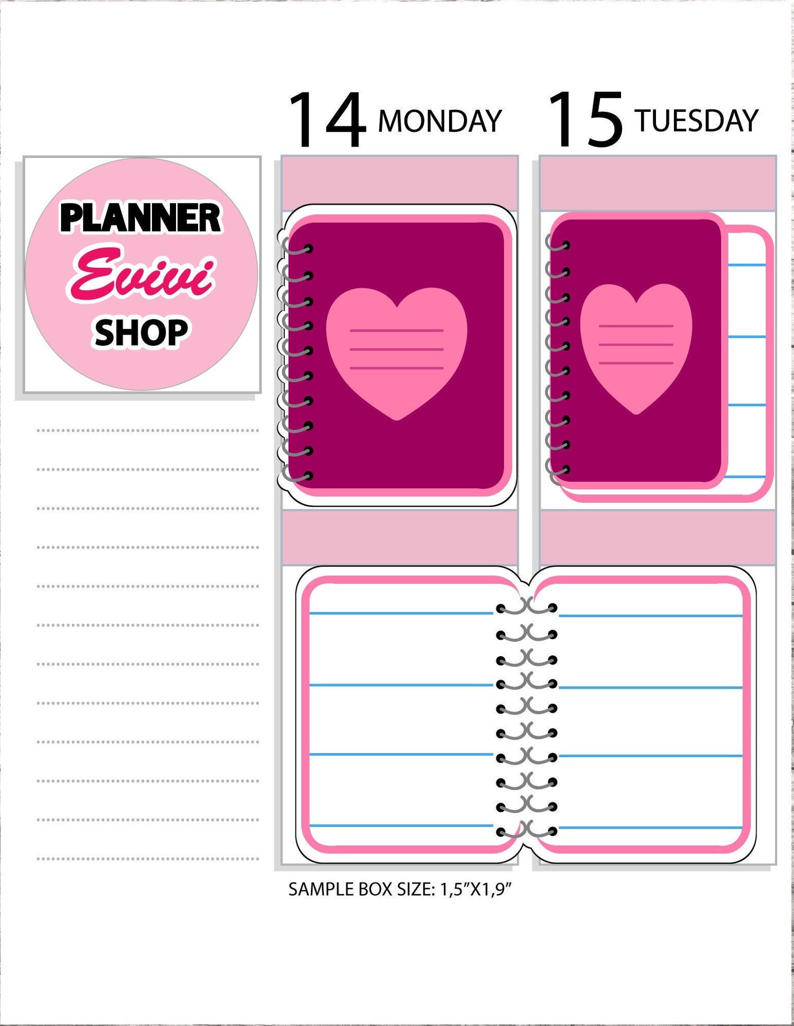 3D Effect Sticker/printable Planner Stickers/erin Condren Planner ...