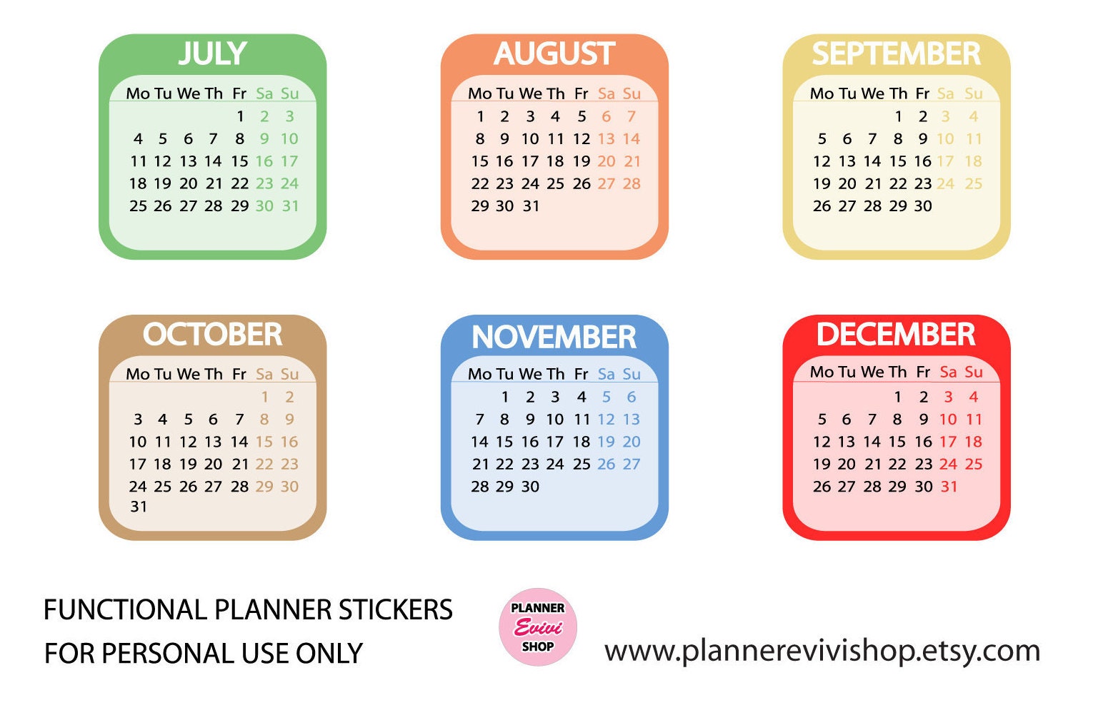 Mini Calendar-2023-printable Planner Stickers/cut Files/erin Condren ...